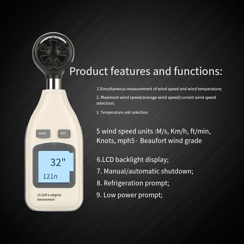 Biaozhi Digital Anemometer Anemometer High Precision; ECVV USA – ECVV.us