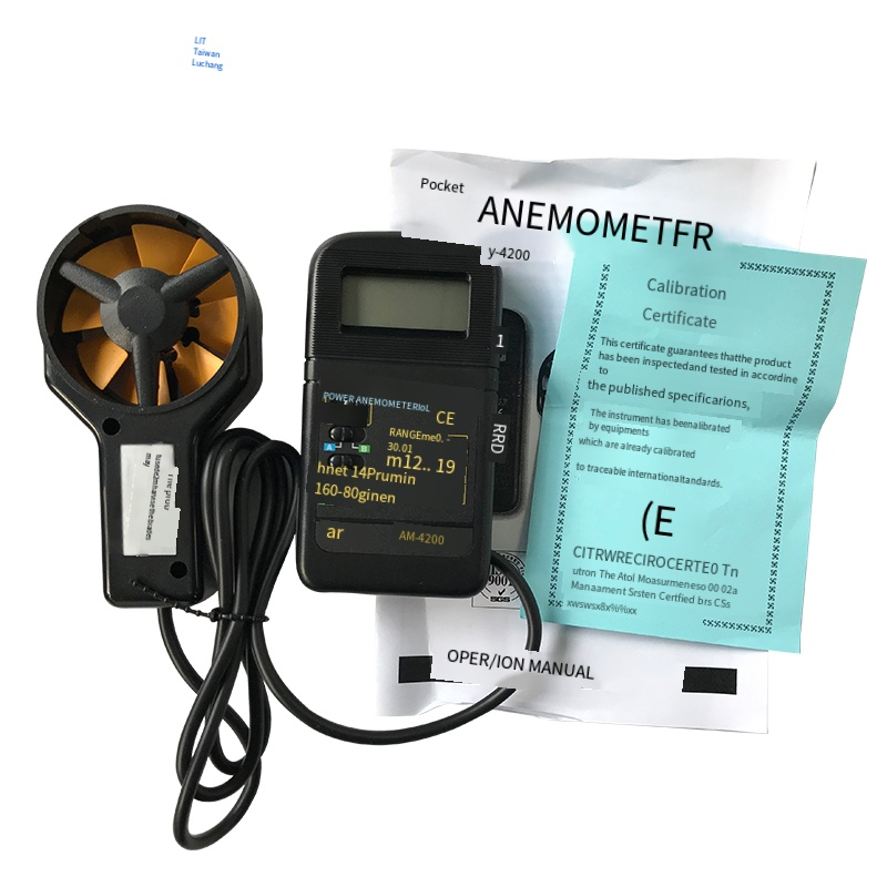Taiwan Lutron Mini Anemometer Am-4200 Impeller Anemometer; ECVV USA ...