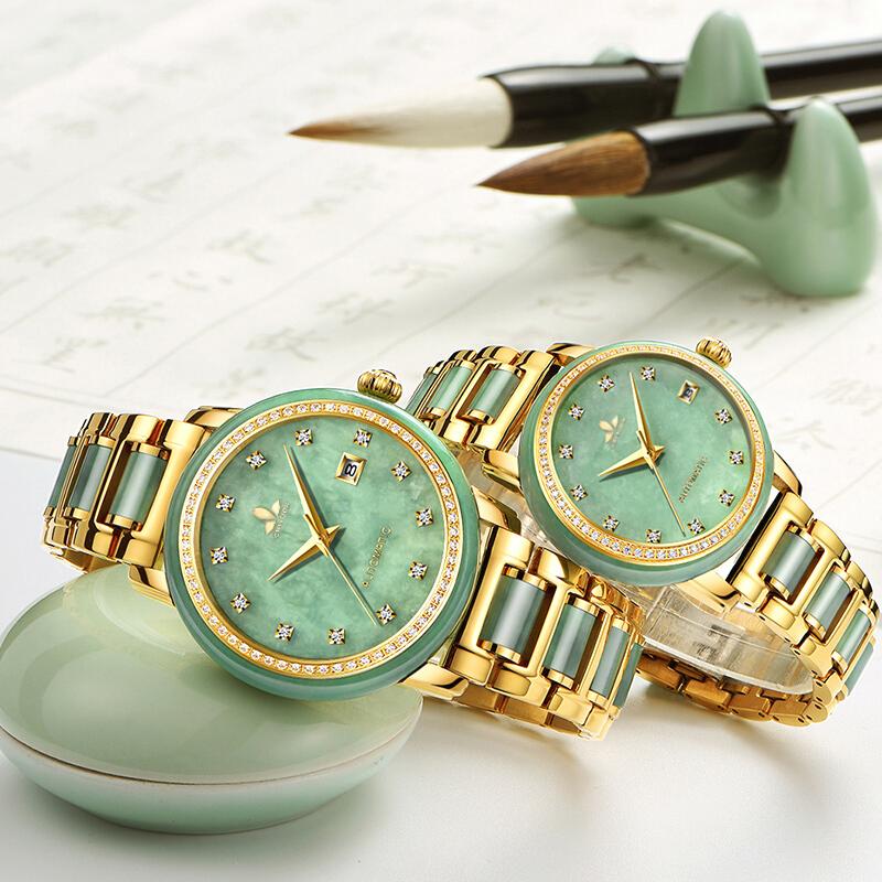 CHIYODA Luxury Automatic Jade Watch for Women, Swiss; ECVV USA – ECVV.us